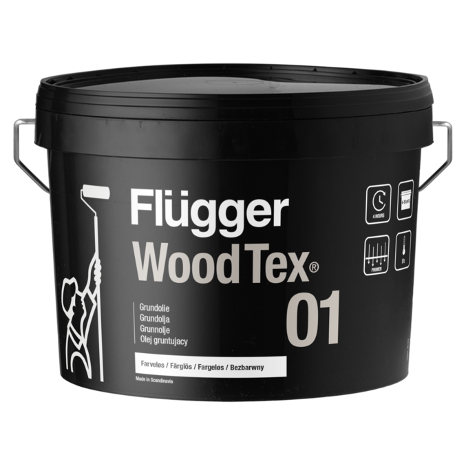 Flügger 04 Wood Tex | Vattenbaserad täckande täcklasyr